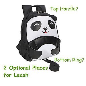 yodo Kids Insulated Toddler Backpack with Safety Harness Leash and Name Label - Playful Preschool Lunch Boxes Carry Bag, Panda