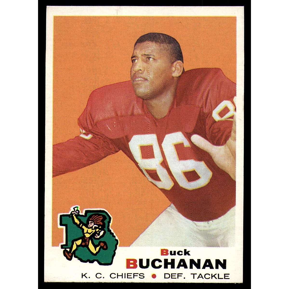1969 Topps # 222 Buck Buchanan Kansas City Chiefs (Football Card) VG Chiefs Grambling