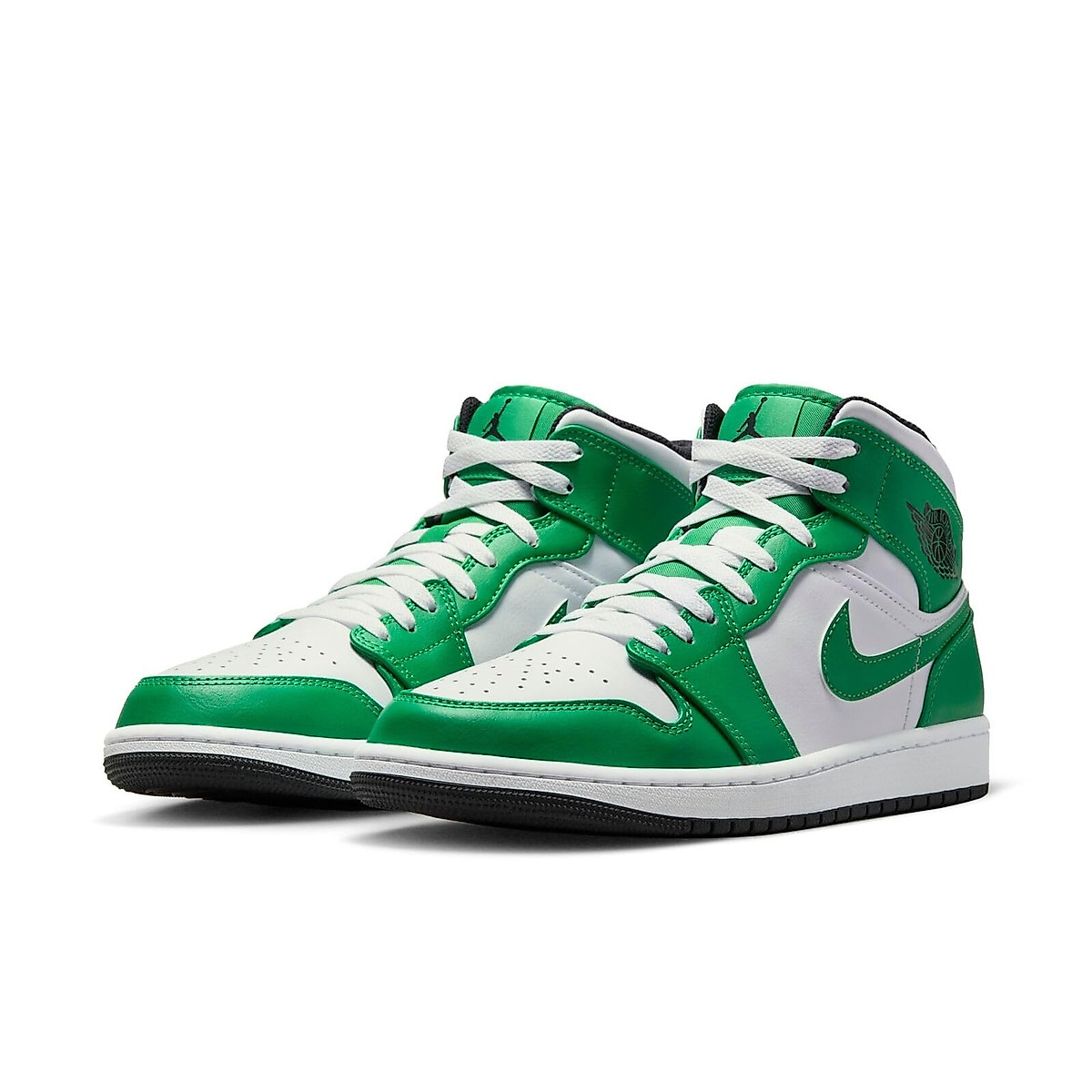 Jordan Men's 1 Mid Lucky Green/Black-White (DQ8426 301) - 14
