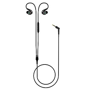 MOXKING Running Sport Earphones Over Ear Buds with Microphone Remote Noise Cancelling Earhook Headphones Sweatproof in Ear Earphones for Gym Jogging Workout Exercise（Black'