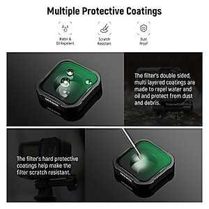 NEEWER 15X Macro Lens Compatible with GoPro Hero 12 Hero 11 Hero 10 Hero 9 8 7 6 Black Action Camera Close Up Filter Anti Reflective Multicoated HD Optical Glass/Aluminum Frame, Not Waterproof, LS-31