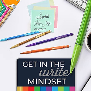 BIC Color Cues Mechanical Pencil Set (MPUA60-AST), 60-Count Pack, Black, Fun Color Pencils for School, Perfect for School Supplies