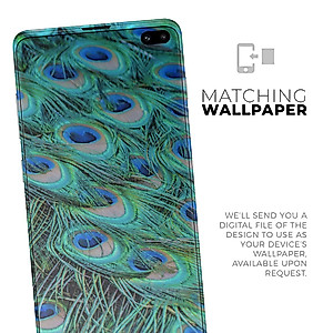 DesignSkinz Neon Multiple Peacock Protective Vinyl Decal Wrap Skin Cover Compatible with The Samsung Galaxy S20 (Screen Trim & Back Glass Skin)