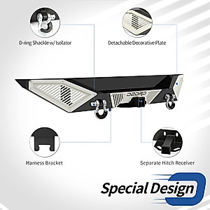 OEDRO Rear Bumper Combo Compatible with 2007-2018 Jeep Wrangler JK & Unlimited JKU (2/4 Doors), Off Road Full Width with Hitch Receiver & D-Rings & Paintable Armor