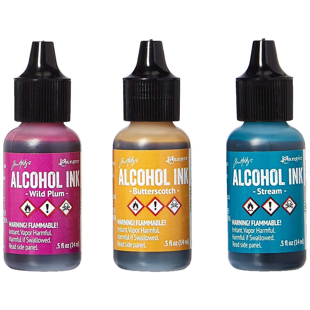 Ranger AAI-19787 Adirondack Alcohol Ink 1/2-Ounce, 3-Pack, Nature Walk, Wild Plum/Buttrscotch/Stream