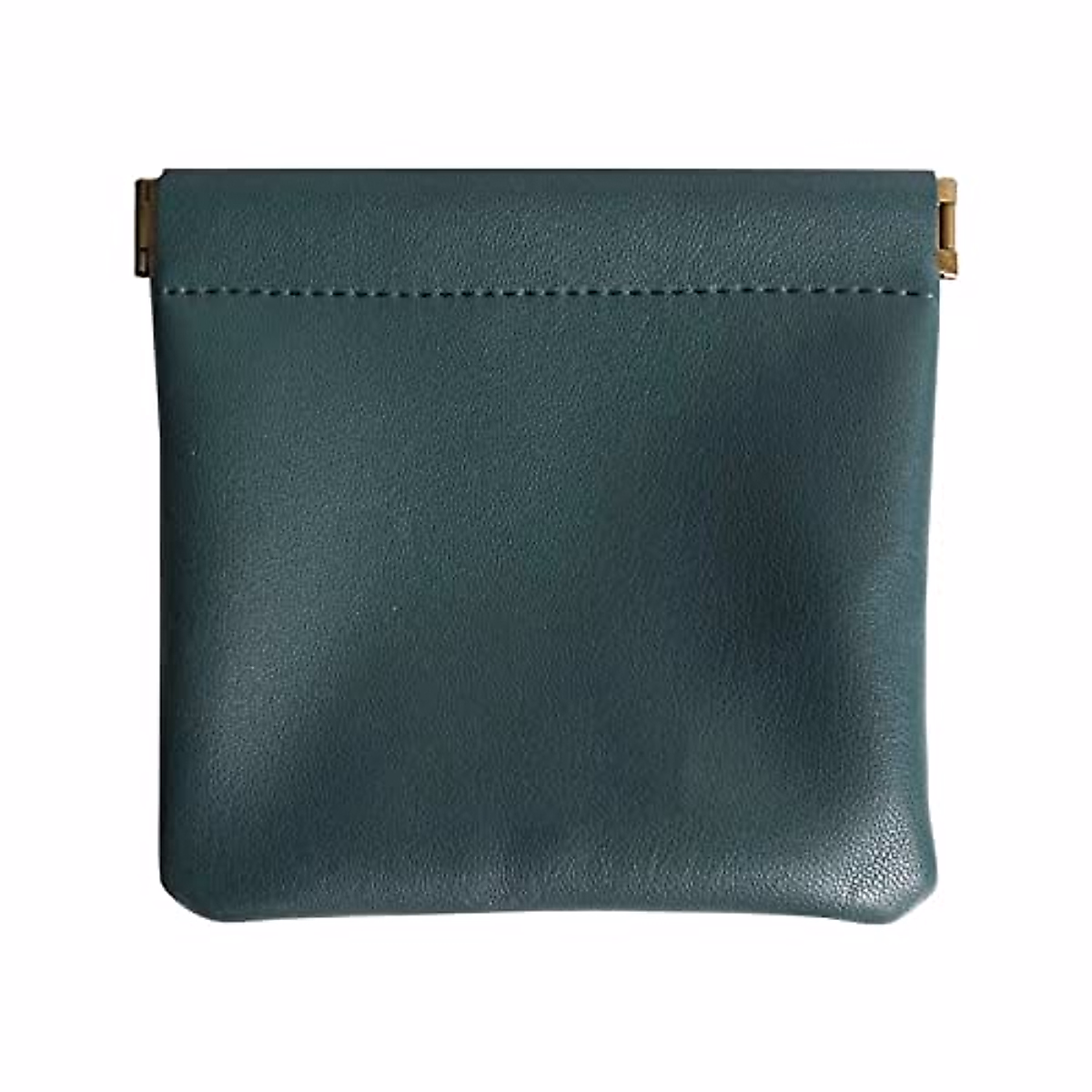 PGYXGS 1x Earphone Carrying Pouch Portable Square PU Earbuds Case Headphone Storage Bag Small Mini Pocket Compatible with Lipstick Card Coin Zipper 11.5*11.3cm - Green