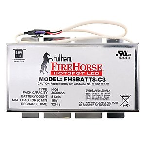 Fulham Hotspot 2 Battery Pack - NiCd (NICKEL CADMIUM) - 8 C Cells - 3 Amp Hours = 16W Max Load For 90 Min (FHSBATT8-C3)