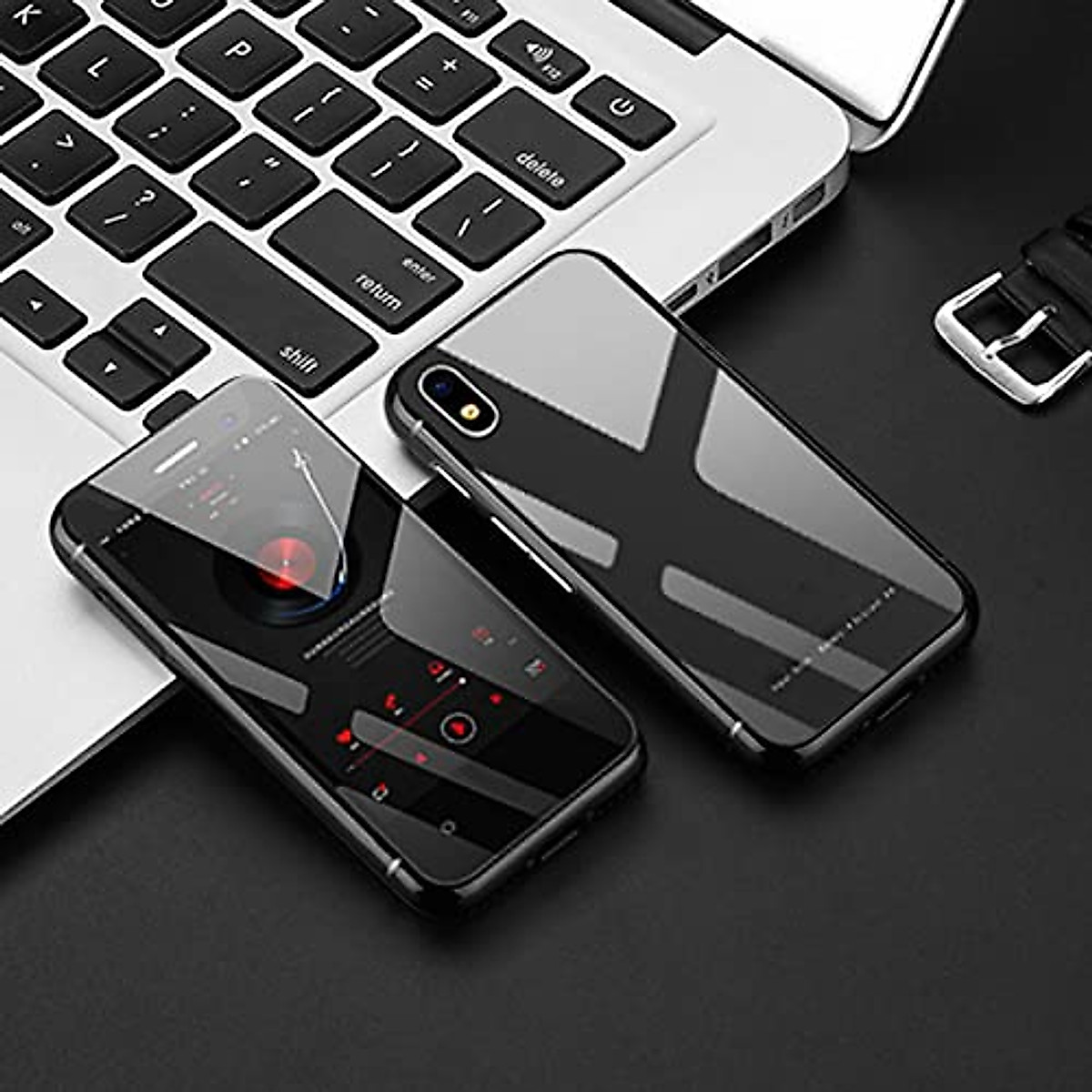 ASHATA Palm Mobile Phone, 4G Fingerprint Unlocked Smartphone with 2.5in Screen, WiFi GPS BT, 2GB RAM 8GB ROM, Mini Android Cellpohone, 1580mAh Battery(Black)