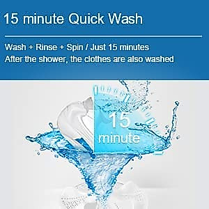 Nictemaw Portable Washing Machine 𝟏𝟕.𝟔Lbs Capacity Portable Washer 1.9 Cu.ft Full-Automatic Compact Laundry Washer With Drain Pump,10 Wash Programs 8 water levels with LED display Ideal for Home