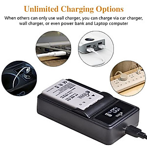 Pickle Power EN-EL5 Battery and LED Charger for Nikon EN-EL5 MH-61 Compatible with Nikon Coolpix 3700, 4200, 5200, 5900, 7900, P3, P4, P80, P90, P100, P500, P510, P520, P530, P5000, P5100, P6000, S10