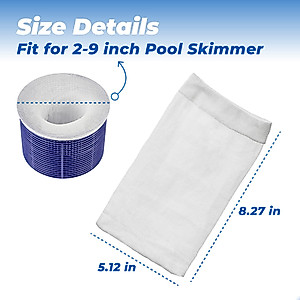 ANTOBLE 20 Pack Pool Skimmer Socks Micro Filter Bag Compatible with Pool Blaster Water Tech Catfish Max CG Aqua Broom Pool Vacuum Cleaner, Inground and Above Ground Pool Accessories