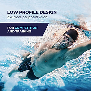 Proswims Anti-Fog Swim Goggles for Women & Girls Pink Goggles with Bungee Strap, Hard Case & Cloth, Racing Swimming Goggles Women