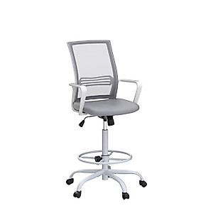 Office Chair with Ergonomic Lumbar Support Armrests Standing Desk Chair with Breathable Mesh, Comfortable Padded Seat Cushion