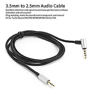 eboxer-1 3.5mm to 2.5mm Male Audio Cable Aux Cord for PS4, for Turtle Beach PX5 PX4 XP500 XP400 X42 Audio Replacement Wire, 1m / 3.3ft, Plug and Play