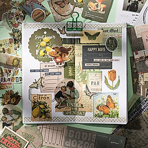 YagCu Aesthetic Scrapbook Kit, Junk Journal Scrapbooking Supplies, Vintage Journaling Set Bullet Journals Material, Large Collection for Teen Girls Women Adults Beginners, Arts Craft Ephemera