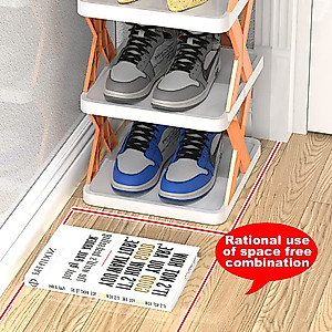Lihebcen Shoe Storage, 8-Tier Shoe Rack Organizer Storage, Sturdy Shoes Shelf Storage Cabinet for Entryway Bedroom and Hallway (Blue, 9”W x 10”D x 48”H)