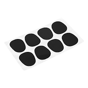 Fafeims 8Pcs Mouthpiece Patch Cushion Rubber Sax Mouthpiece Pad Cushion for Soprano Alto Tenor Saxophone Clarinet (Black 0.5mm Big Oval)