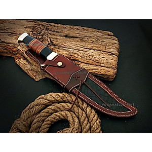 JNR Traders Handmade Dundee Bowie Knife Full Tang Hunting Knife, Large Bowie Knife with Sheath 17 inch Mirror Polished Carbon Steel Blade 3685