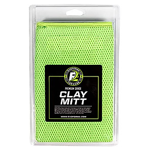 ExoForma Clay Mitt for Auto Care - Medium Grade Premium Car Wash Mitt for Ultra Smooth Finish - Fast & Easy Surface Decontamination & Polish Prep - Reusable Microfiber