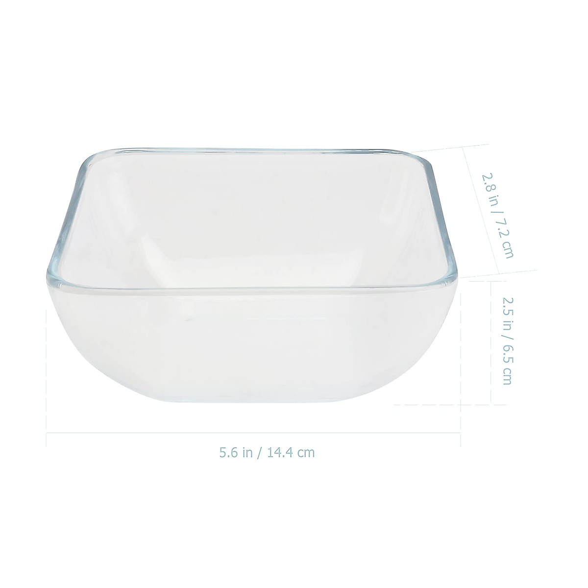 Happyyami 1pc Tempered Glass Rice Bowl Snack Bowl Glass Serving Bowl Glass Mixing Bowl Dessert Plates Glass Fruit Bowl Glass Plates Sauce Dipping Bowls Clear Dessert Plate Food Salad White