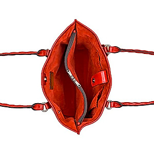 Patricia Nash, Adeline Tote, Burnished Cutout Tooled, Papaya