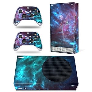 DOMILINA Full Body Vinyl Skin Stickers Decal Cover for Series S Console & Controllers(Purple Galaxy)