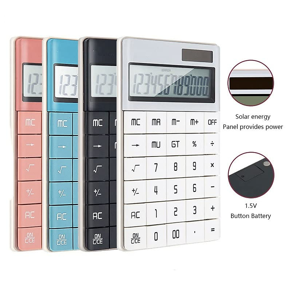 Portable 12-Digit Office & Financial Calculator | Big Button