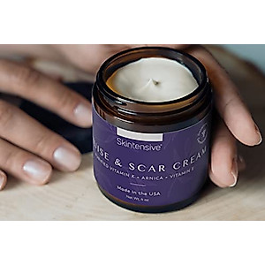 SKINTENSIVE Highest Purity Organic Arnica Plant-Based Bruise Cream for Thin Skin - Moisturizing, Anti-Aging, Healing, and Fading Scar Lotion, Vitamin K C and E, Skin Renewal