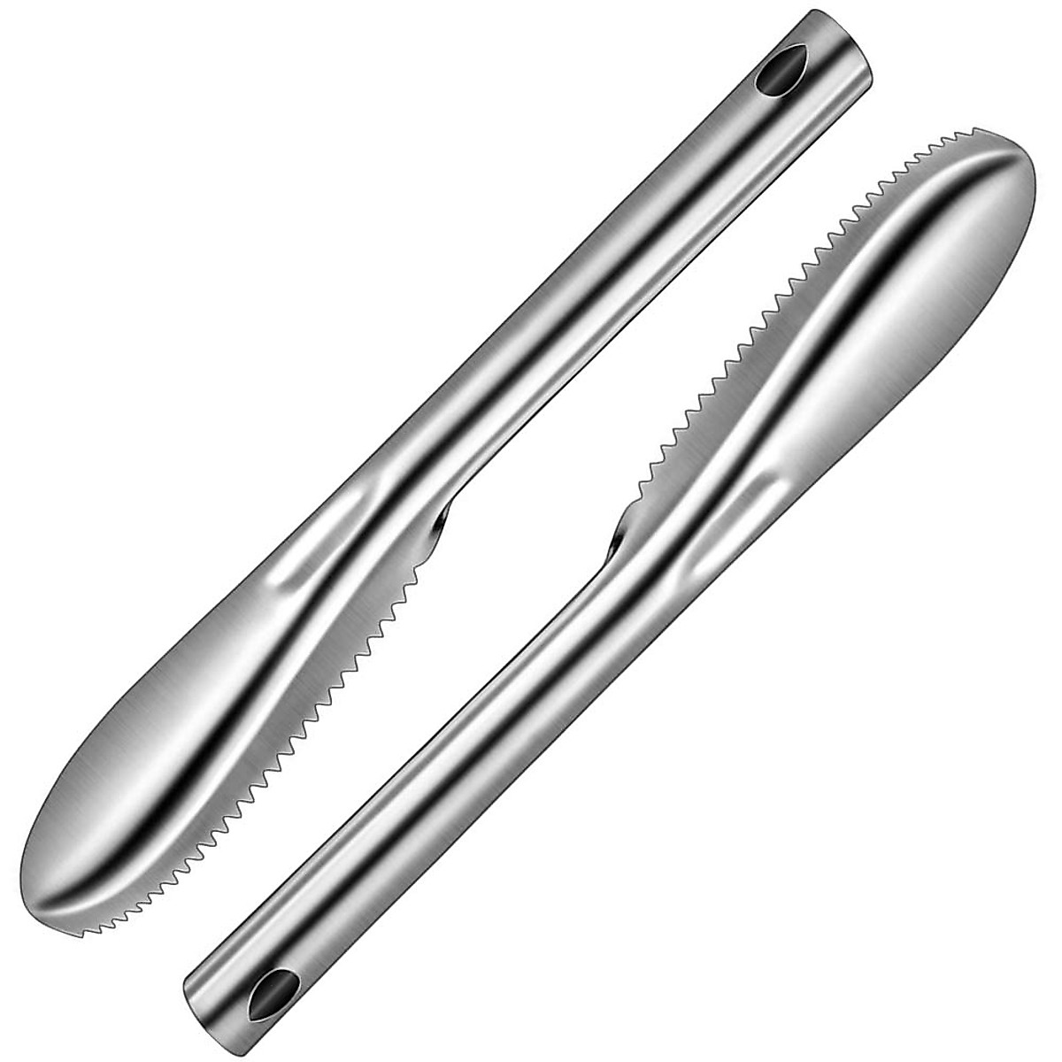 ADORAMBLING 2 Pieces Fish Scaler Tool Stainless Steel Fish Scaler Remover No Mess - Portable Fish Scale Remover Fish Descaler Tool - Durable Fish Scraper Fish Cleaner Tool for Fish Scaling Cleaning