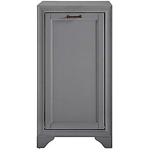Crosley Furniture Tara Linen Hamper, Vintage Gray