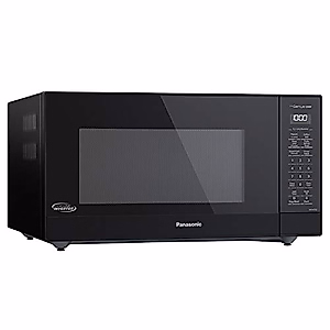 Panasonic NN-SN75LB 1.6 cu.ft Cyclonic Inverter Countertop Microwave Oven 1250Watt Power with Genius Sensor Cooking, cft, Black