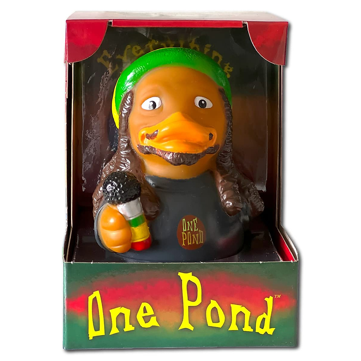 CelebriDucks - One Pond Rasta - Floating Rubber Ducks - Collectible Bath Toy Gift for Kids & Adults of All Ages