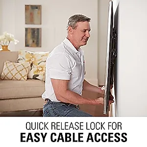 SANUS TV Wall Mount - Universal Low Profile Fixed TV Mount Bracket for 40" - 80" Flat Screen TVs - Features Slim 1” Profile, 3 Step Easy Install - UL Certified- Hardware Included - OLL15-B1