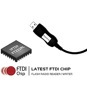 BFTECH PC03 FTDI Genuine USB Programming Cable Dual pin,for BaoFeng, Kenwood, and AnyTone Radio