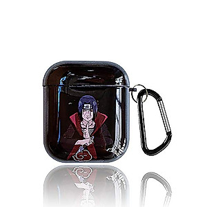 Airpods 2 / 1Case Fashion Anime Naruto, Uchiha Ltachi, Payne, Kobe 24, Cartoon Pattern Shockproof and Anti-Fall TPU Skin Airpods Case. (IMD = Mustela)