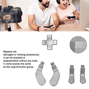 LAJS Trigger Paddles and 2 D Pads, Game Controller Cross Pads Replacement for Elite Series 2