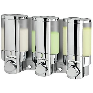 Better Living Products 76345 AVIVA Three Chamber Dispenser, Chrome