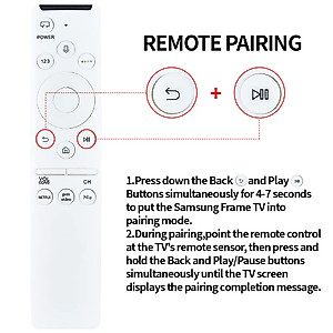 New BN59-01312Q Voice Replacement Remote Control for Samsung QLED Frame Smart 4K UHD HDTV QN43LS03RAF QN49LS03RAF QN55LS03RAF QN65LS03RAF QN43LS03RAFXZA QN49LS03RAFXZA QN55LS03RAFXZA QN55LS01RAFXZC