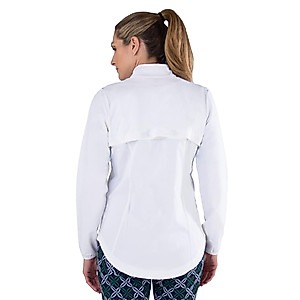 Jofit Apparel Women’s Athletic Clothing Wind Jacket with Removable Sleeves for Golf & Tennis, Size X-Large, White