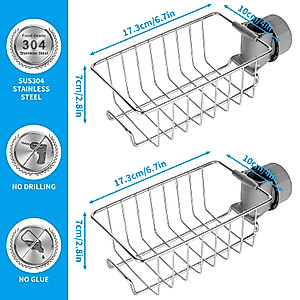 Buoluty Clawfoot Tub Shower Caddy(Shower Rod Not Included),Clawfoot Tub Accessories,Tub Caddy,SUS304 Stainless Steel Shower Shelves,Clawfoot Tub Soap Caddy(Silver)