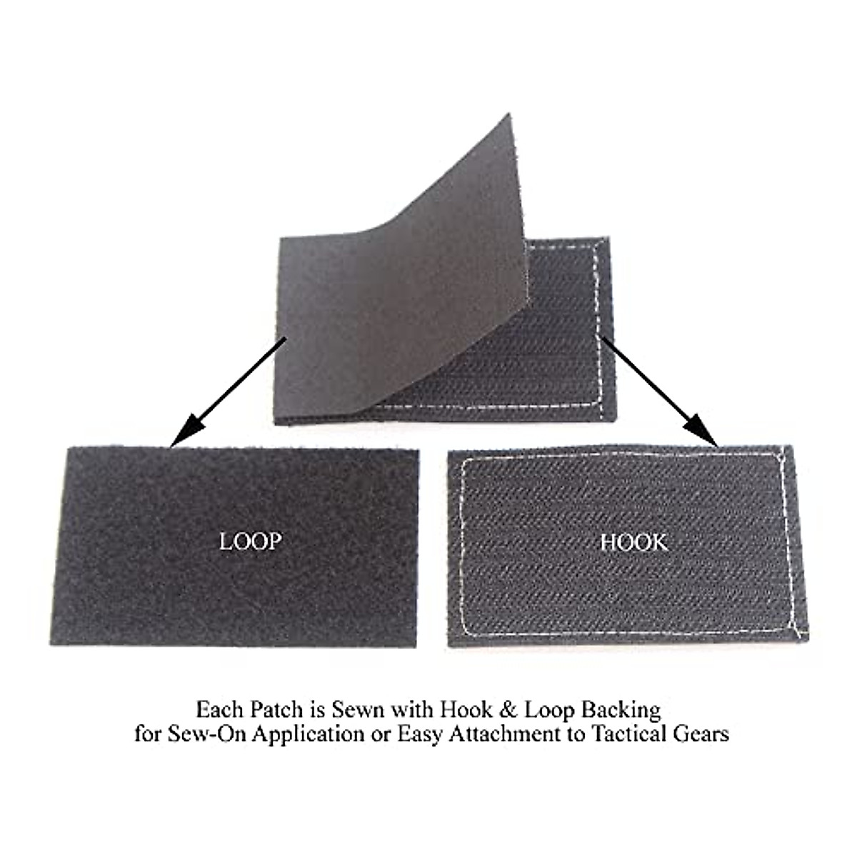 Tactical Patches of USA US American Flag, with Hook and Loop for Backpacks Caps Hats Jackets Pants, Military Army Uniform Emblems, Size 3x2 Inches, Pack of 2