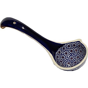 Polish Pottery Soup Tureen with Ladle Zaklady Ceramiczne Boleslawiec 1004/1367-120 Classic Pattern, 13.4 cups