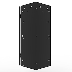 eclife 24" Bathroom Corner Medicine Cabinet W/Mirror, Single Door Bathroom Black Wall Mount Mirror Cabinet, Hanging Triple Shelf Storage Cabinet Opens Left to Right