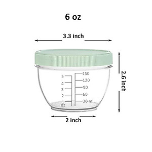 Youngever 18 Sets Baby Food Storage, 6 Ounce Baby Food Containers with Lids and Labels, 9 Urban Colors