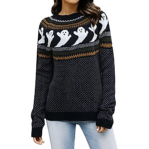 Women Western Shirts Orange Tops for Women Lantern Sleeve Halloween Shirt Women Black Pants for Women Jacket Coat Pullover top Pocketed Flowy Women Fall Fashion 2023 Woman Fall Clothes 2023