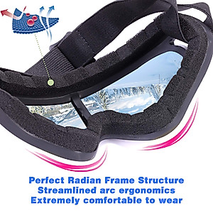 LOEO 2-Pack Snow Ski Goggles, Snowboard Goggles for Kids, Teens, Youth, Adults