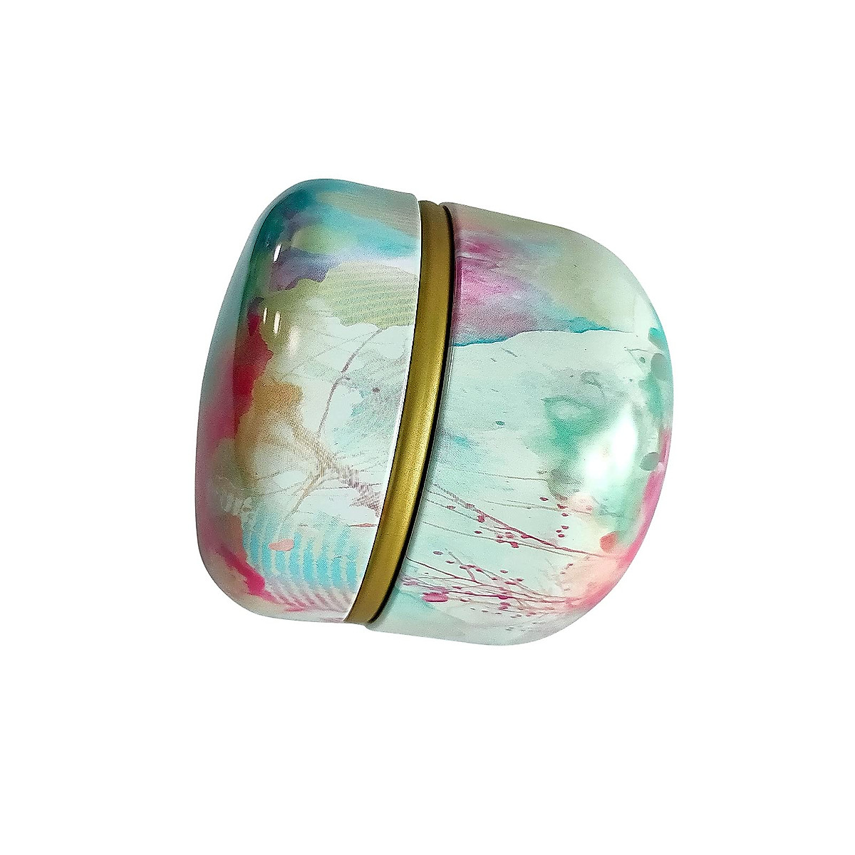 Topwon Body Powder Container with Powder Puff for Baby Women Talc Free Dusting Loose Powder Case Home Travel Powder Box (Colorful)