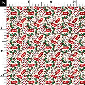 Christmas Bullet Textured Fabric by The Yard Floral Stretch Liverpool - 1 Yard Thick Knit Jersey Fabric for Bows Clothes Sewing (AA898)