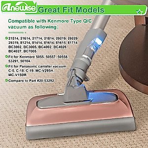 Anewise Q/C 53292 Canister Vacuum Bags for Kenmore 600 Series 81214 81614 400 Series 81414 200 Series 81214 BC4002 Bagged Canister Vacuum Cleaner, 10 Pack