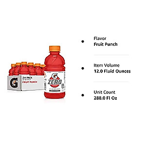 Gatorade Gatorade G Zero Thirst Quencher, Fruit Punch, 12 Ounce, 24 Count, 24 Count